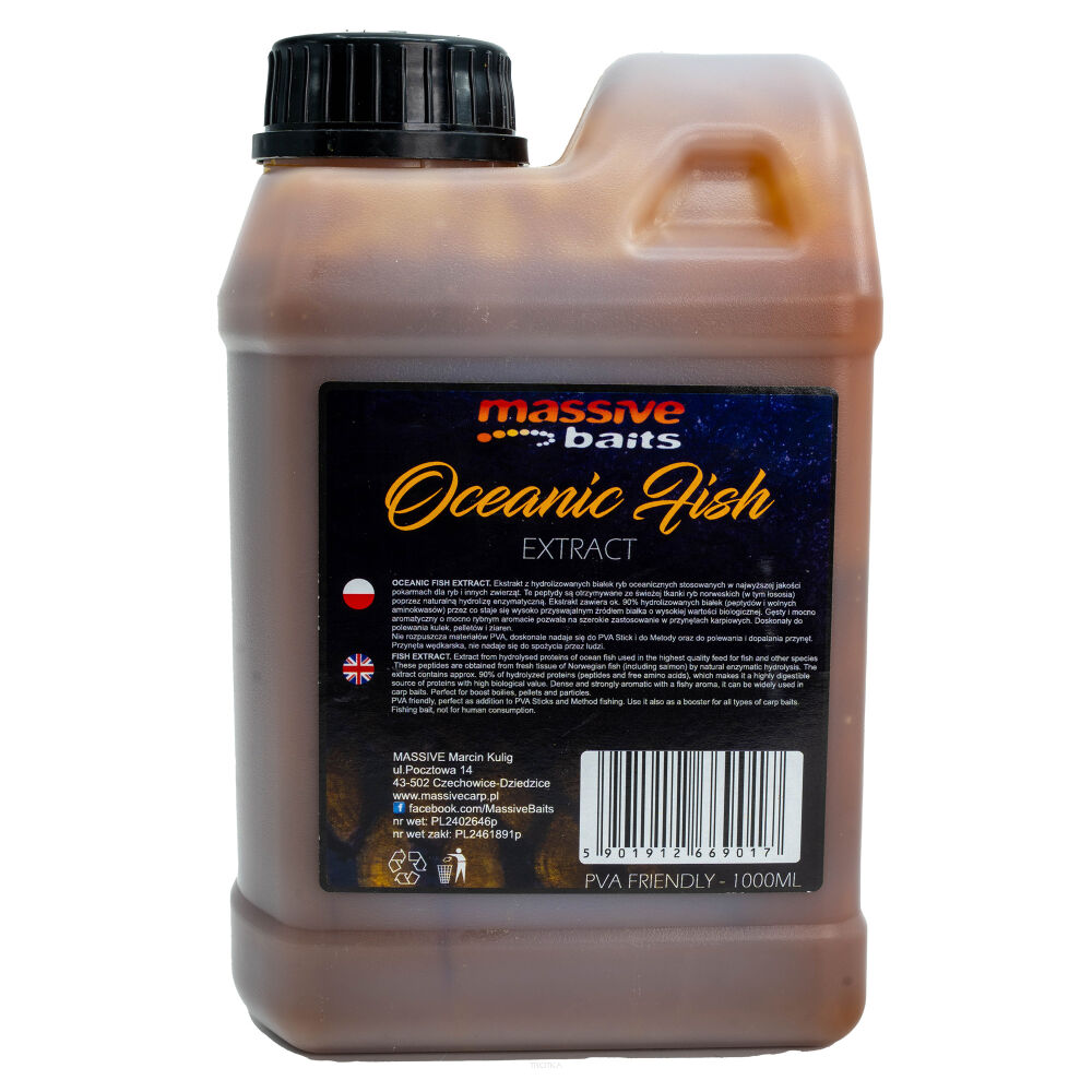 Liquid Massive Baits Oceanic Fish Extract 1000ml - sklep wędkarski TROTKA