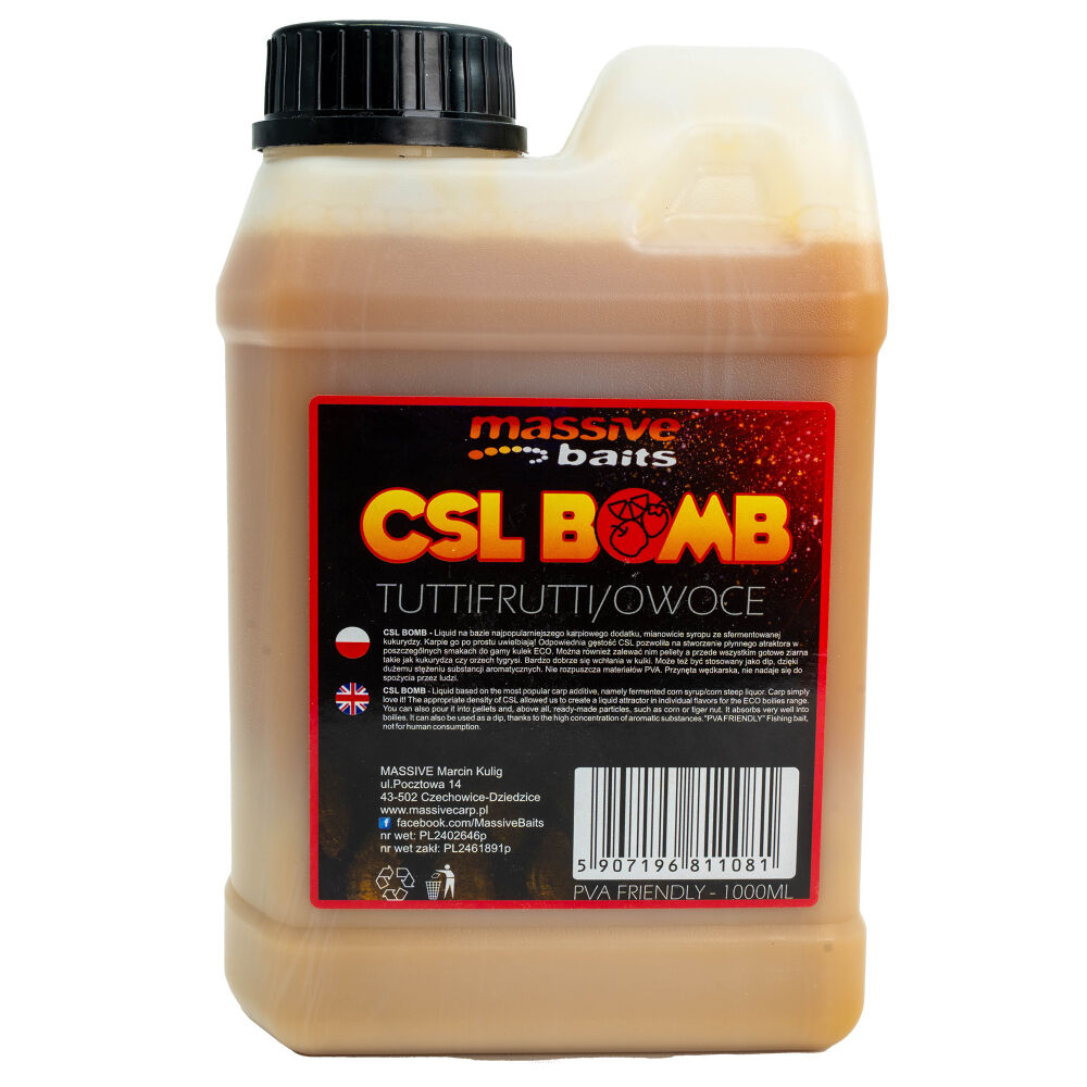 Liquid Massive Baits CSL Boomb Tuttifrutti 1l - sklep wędkarski TROTKA